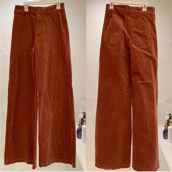 Zara | Pants & Jumpsuits | Zara Rust Corduroy Pants | Poshmark